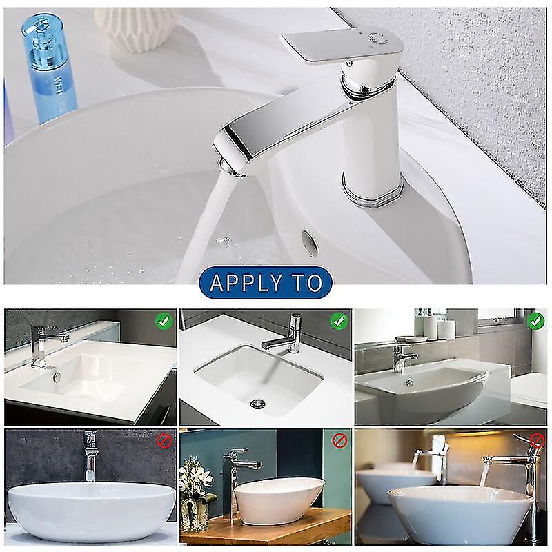 Hot And Cold Water Basin Faucet, White And Chrome Bathroom Faucet ...