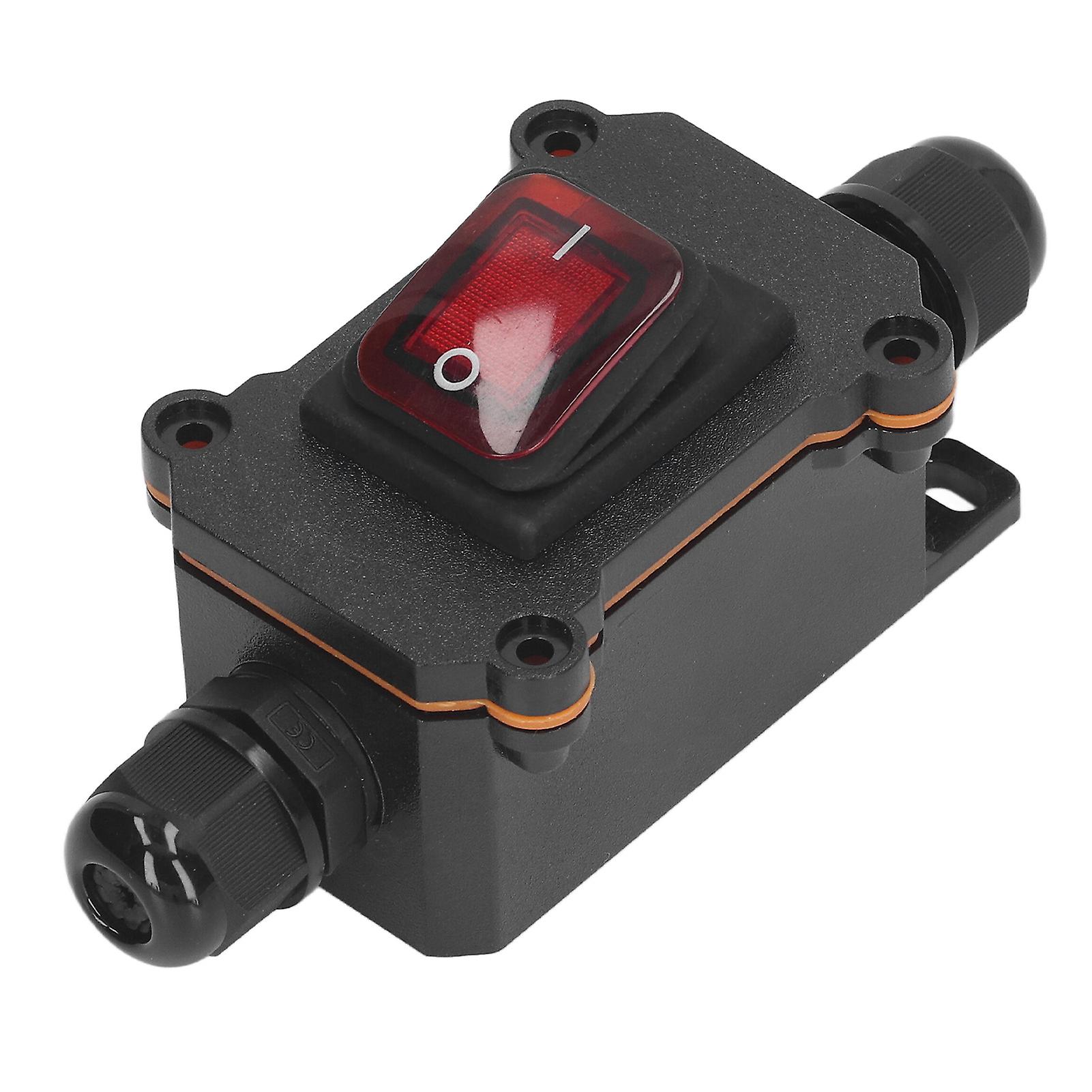 4 Pin 2 Position Inline Cord Switch with Rocker Button IP65 Waterproof ...