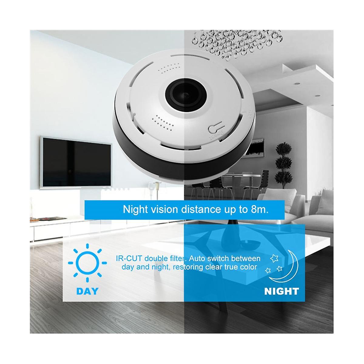 360Degree Panorama CCTV Camera Wifi 1080P HD Wireless VR Camera Remote ...