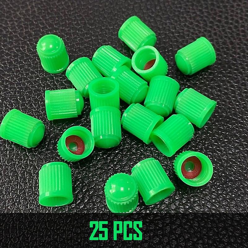 100pcs Tire Valve Caps, Plastic Valve Stem Caps With O Rubber Seal ...