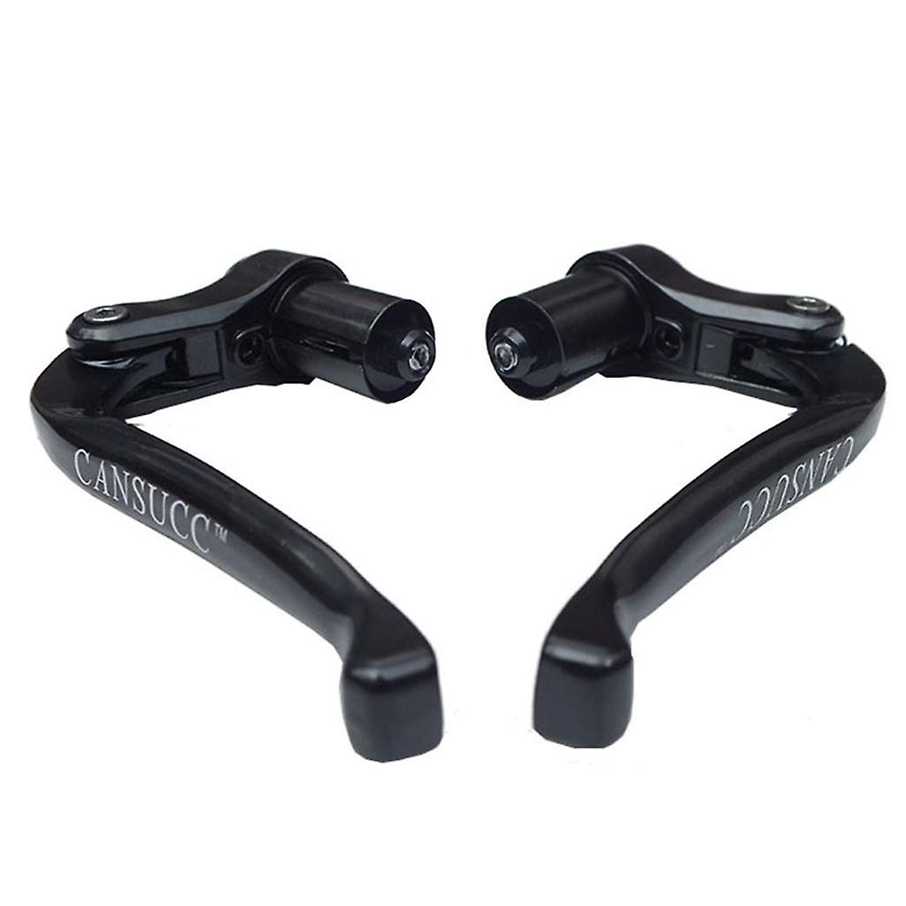 Cycling Fixed Gear Bike TT Triathlon Bar End Brake Lever - Black Silver ...