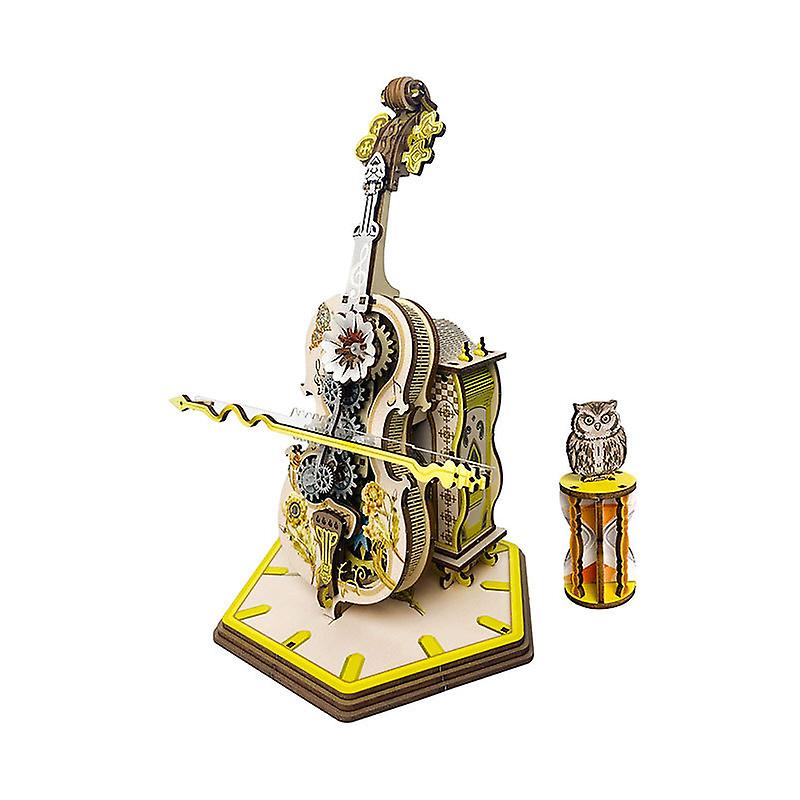 Cello Wooden Music Box Model Kits Gear Model Building Construction ...