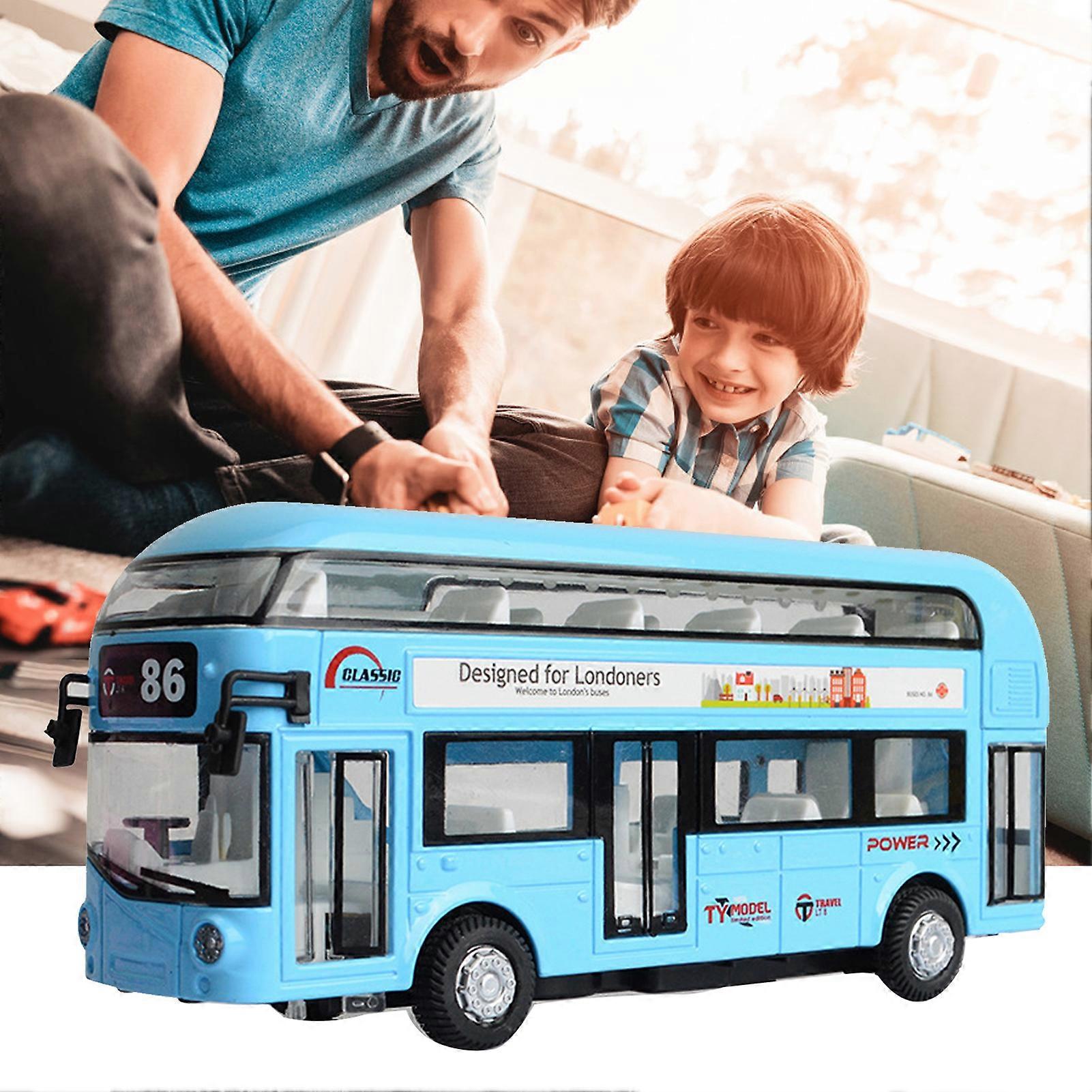Lovely Alloy Tourist Bus Model Pullback Car Figure Children Gift Home ...