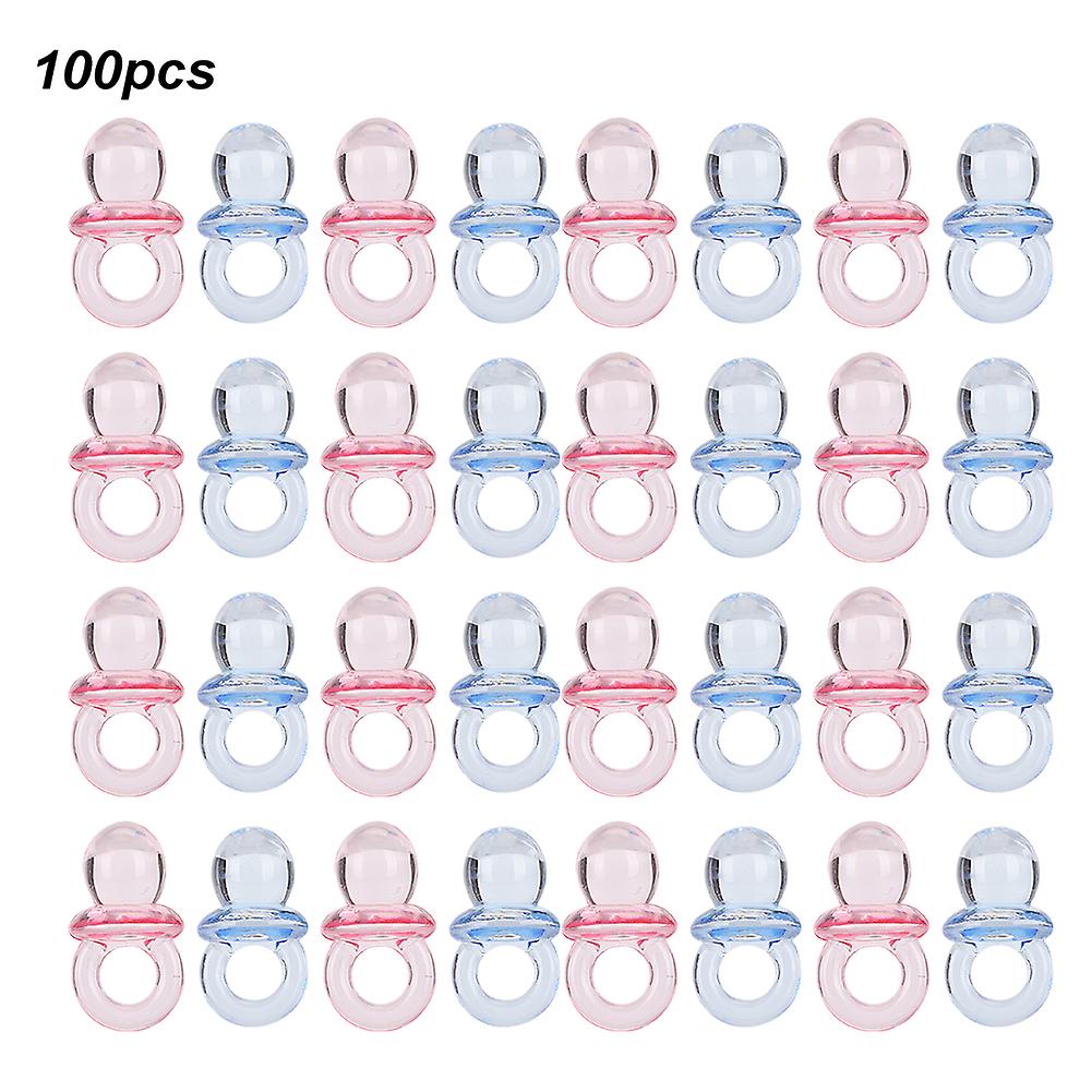 100Pcs Acrylic Pacifier Birthday Party Decoration Baby Baptism Soothing ...