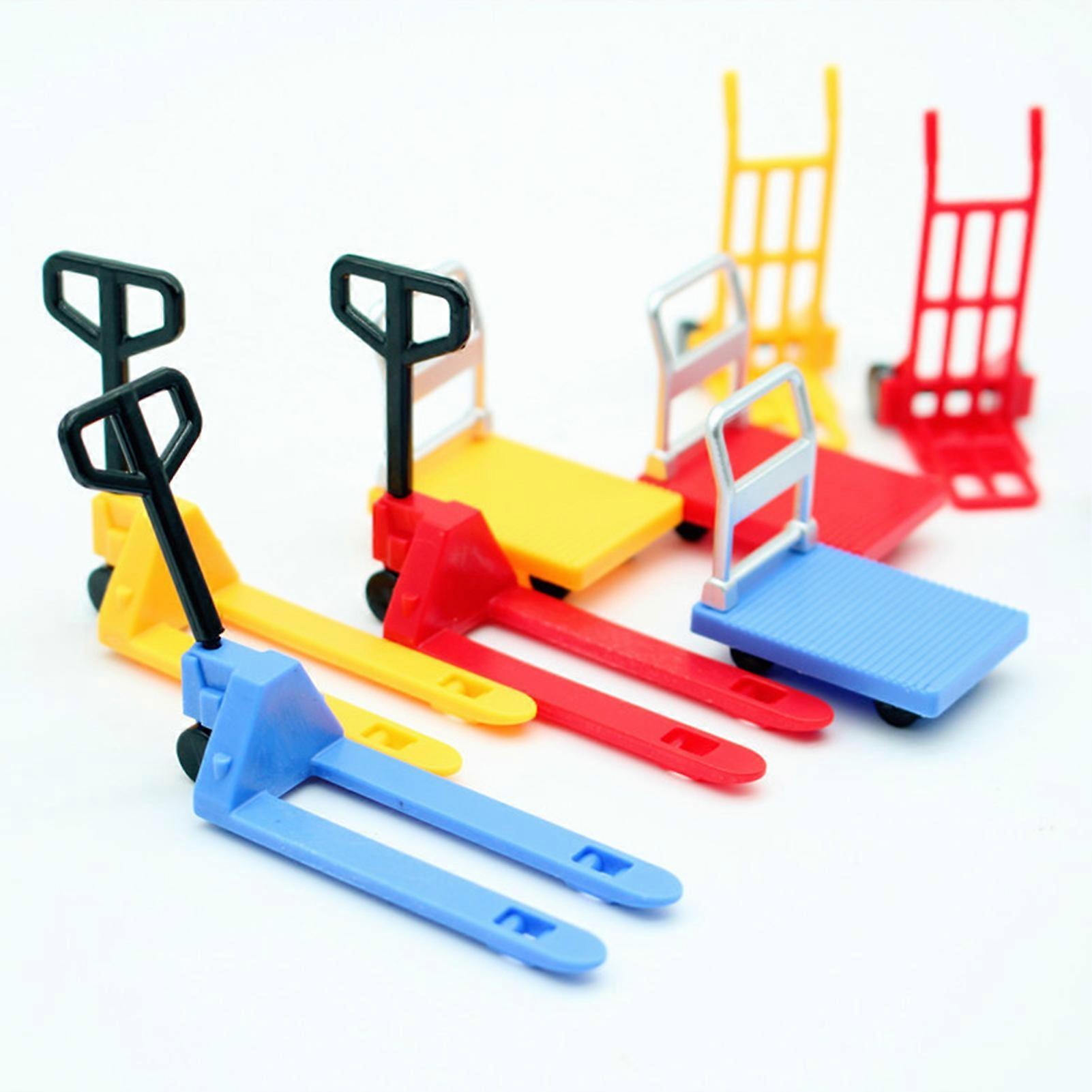 Miniature Dollhouse Accessories Platform Trolley Fork Lift Hand Cart ...