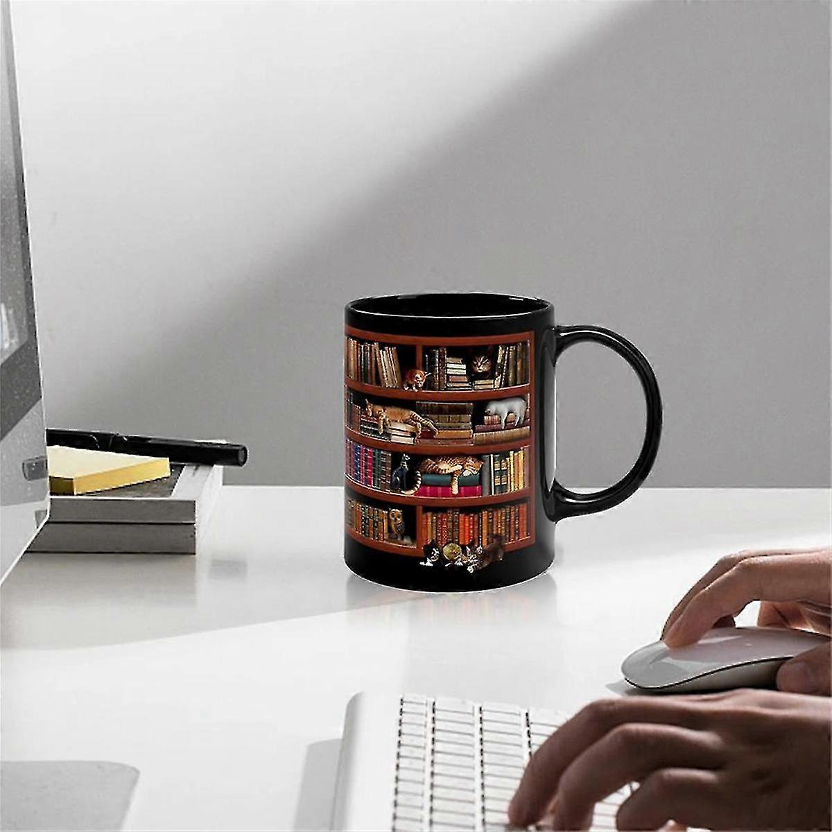 3d Bookshelf Mug Library Bookshelf Cup Bookshelf Design Book Mug Book ...