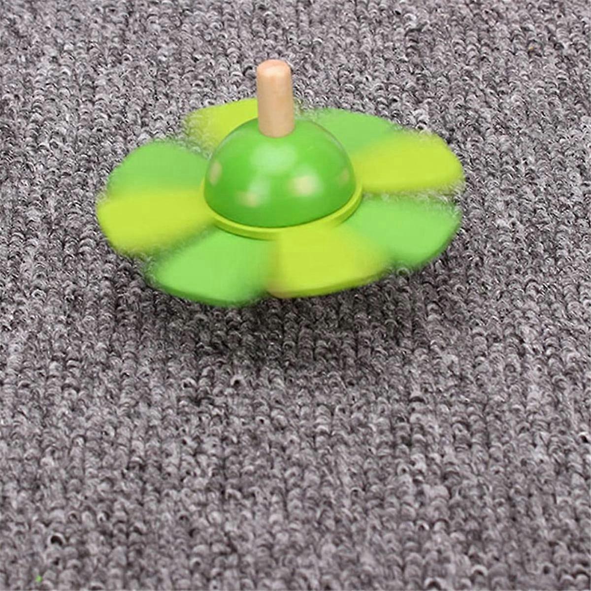 Children'S Top Toy, Wooden Painted Flower Spinning Top | Fruugo UK