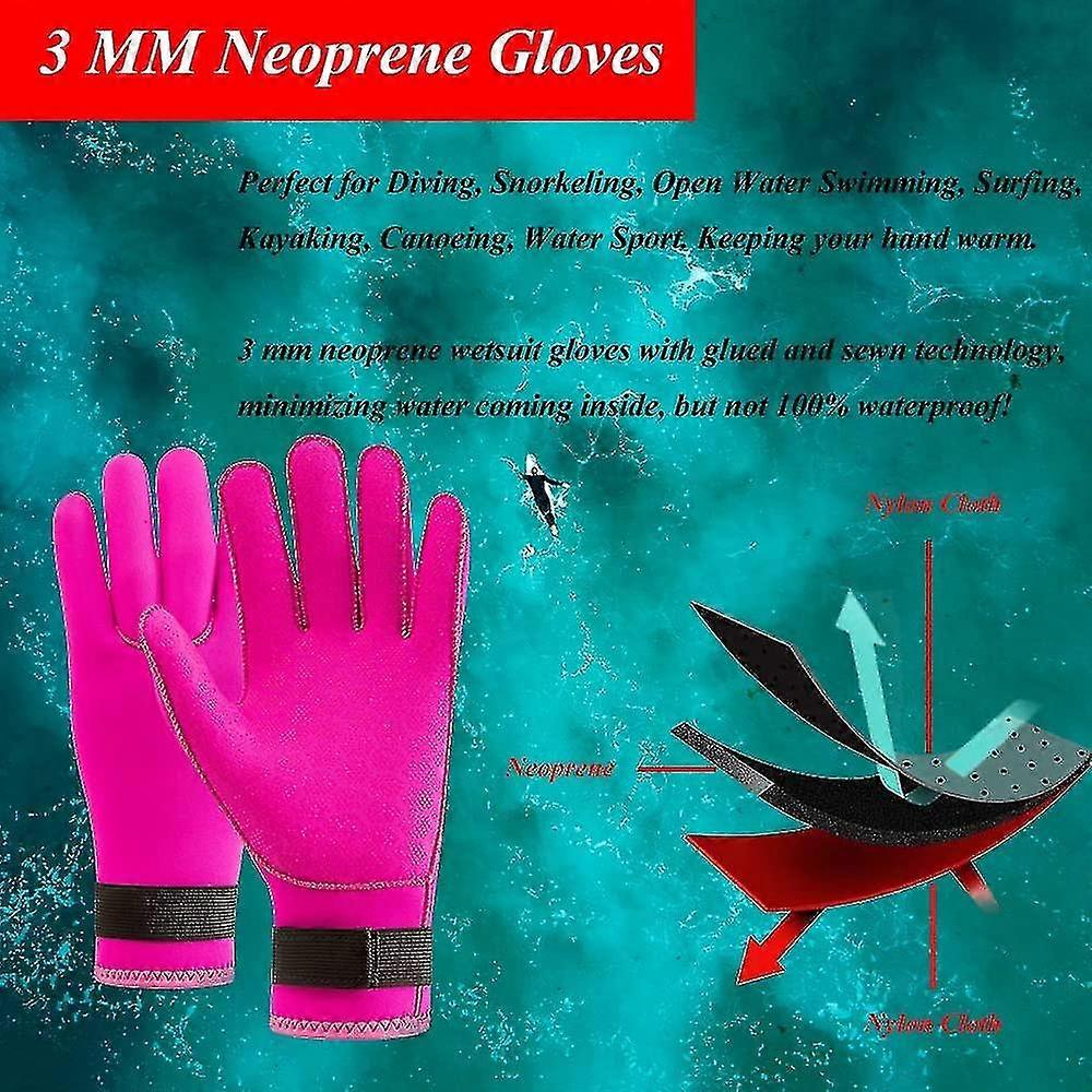 Wetsuit Gloves 3mm Neoprene Diving Gloves Women's Kids Warm Anti-slip Scuba Diving Gloves ...
