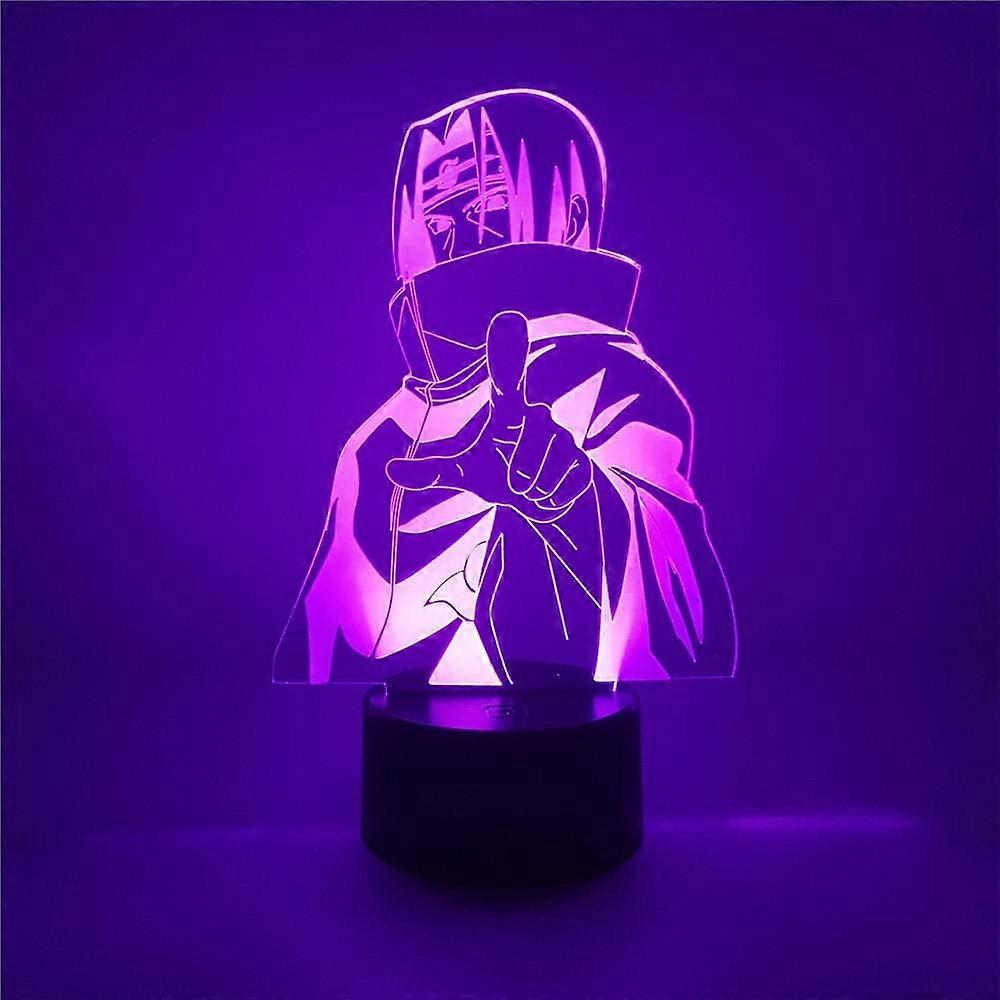 Wekity 3D Illusion Lamp Anime Uchiha Itachi Anime Figures Night Light ...