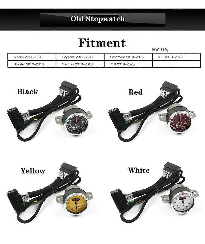 Sport Chrono Compass Dashboard Clock For Porsche Panamera 10-20 Cayenne ...