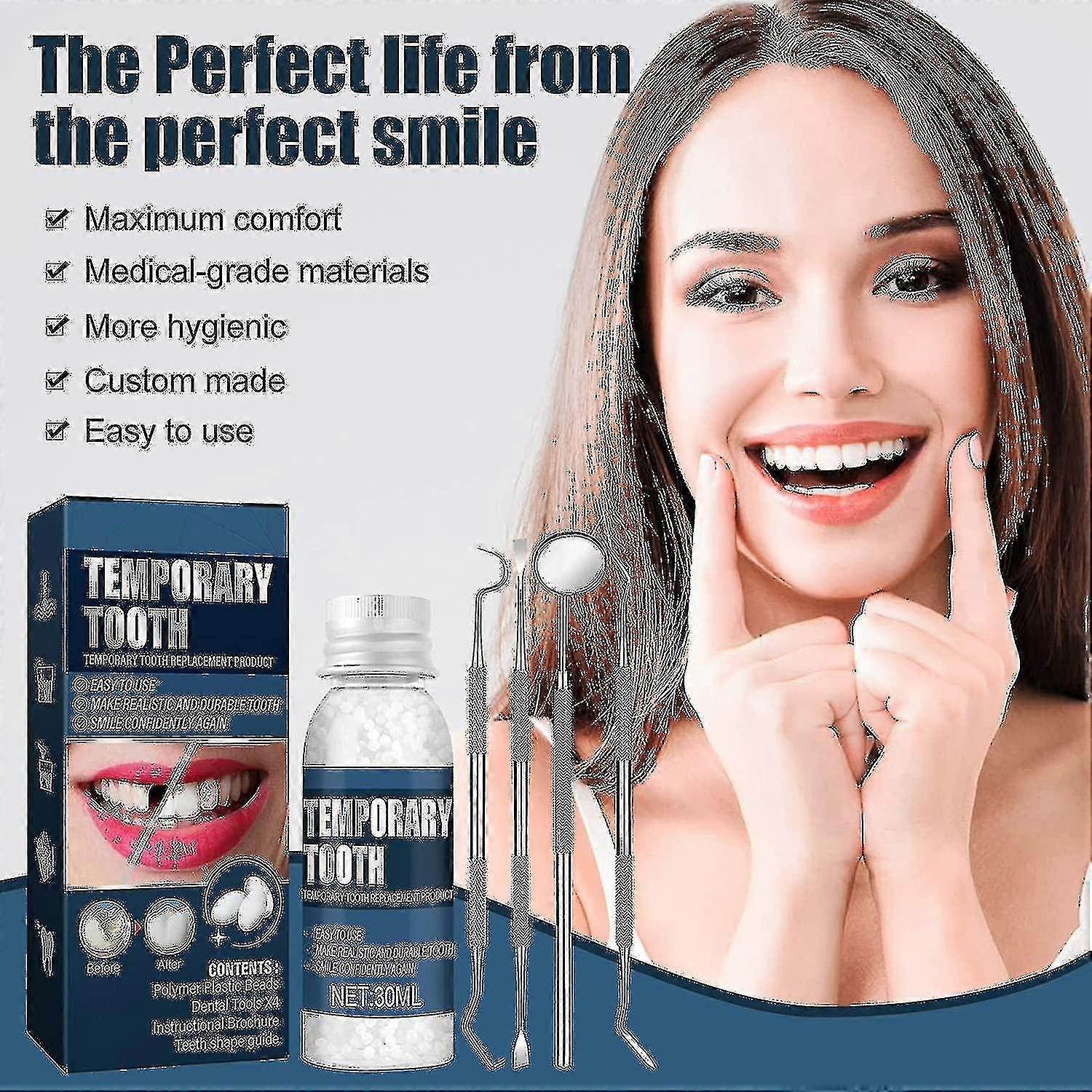 Tooth Repair Kit, Temporary Teeth Filling Repair Kit, Fixing The ...