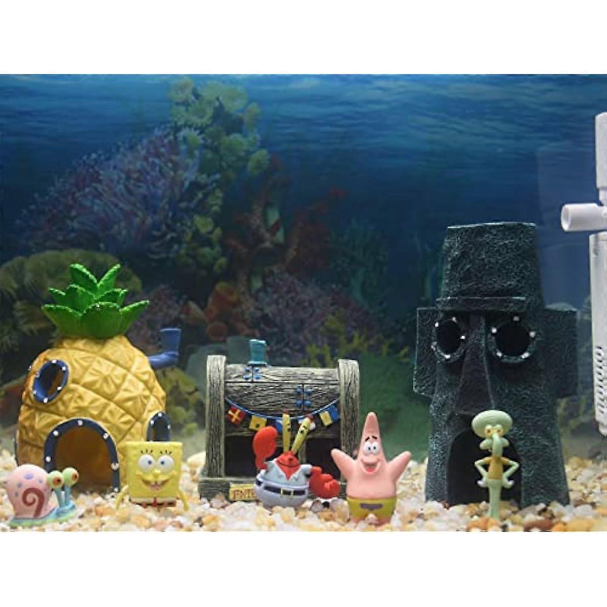 Be Sailed Spongebob Aquarium Decoration Fish Tank Ornament (Pack of 3 ...