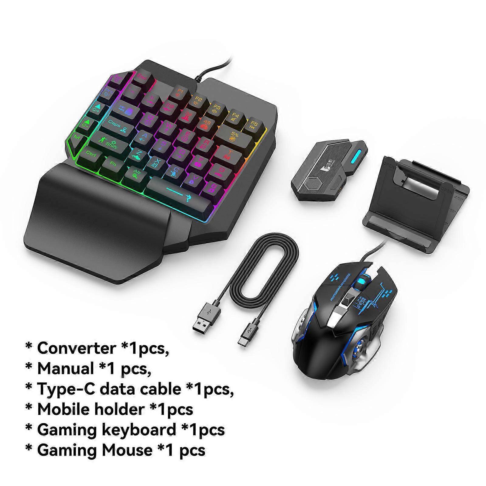 Mobile Phone Keyboard Mouse Gamepad Adapter Bluetooth USB Port ...
