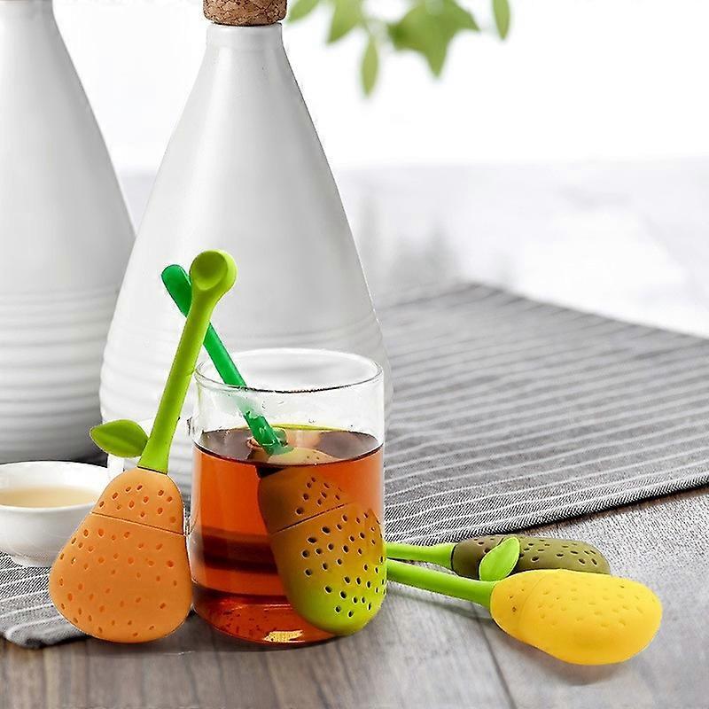 Silicone Tea Infuser,Pear Fruit Shape Tea Infuser Strainer,Reusable ...