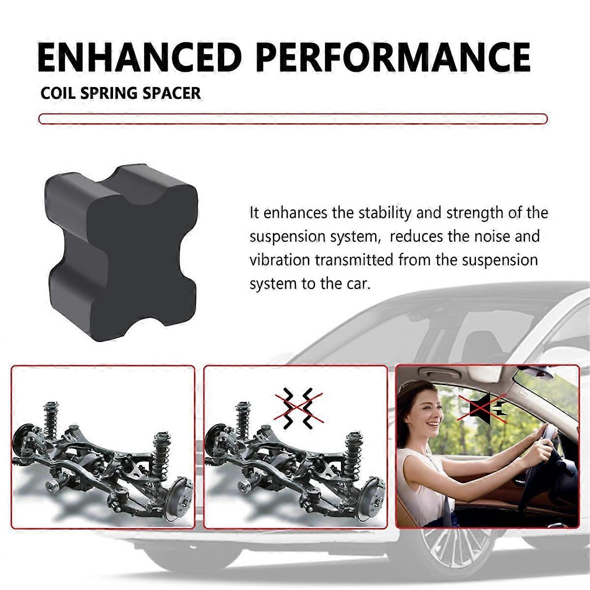 6PCS Car Coil Spring Spacers, Heavy Duty Rubber Coil Spring Booster for ...