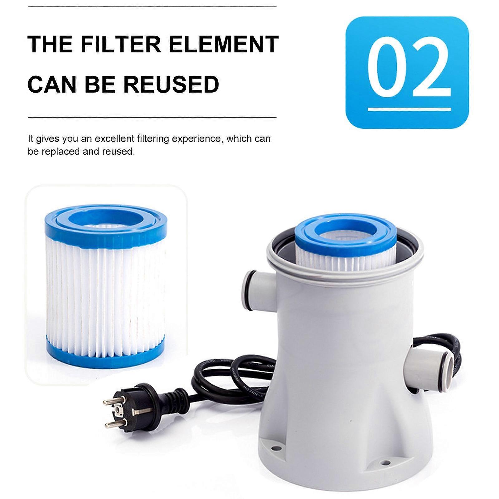Electric Swimming Pool Filter Pump Above Ground Paddling Pool Water ...