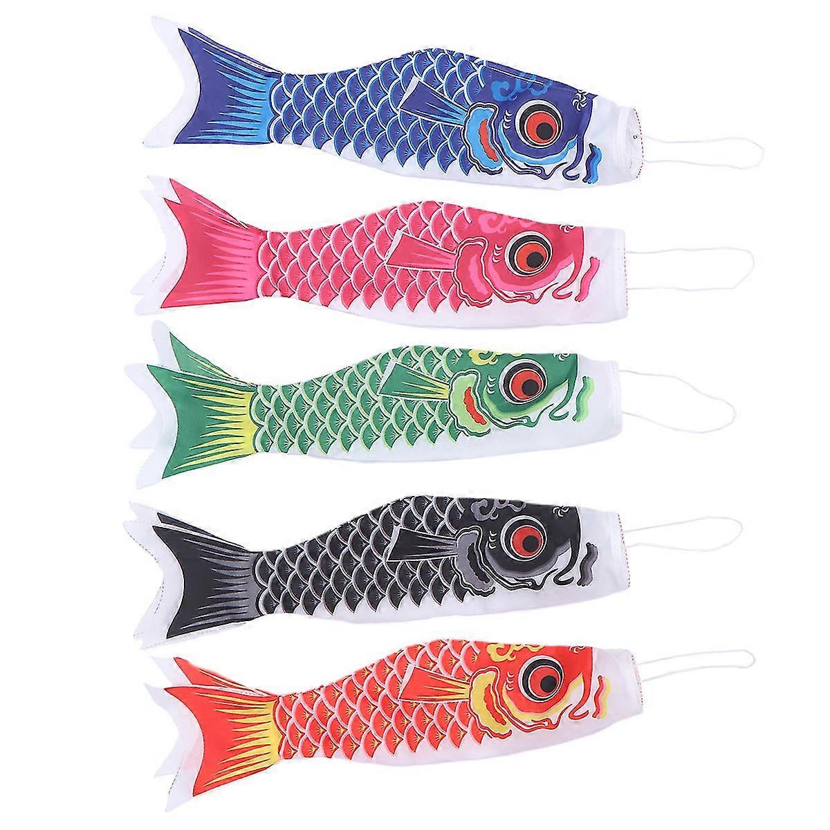 5pcs Carp Shape Flags Japanese Style Carp Shape Flags Delicate Flag For ...