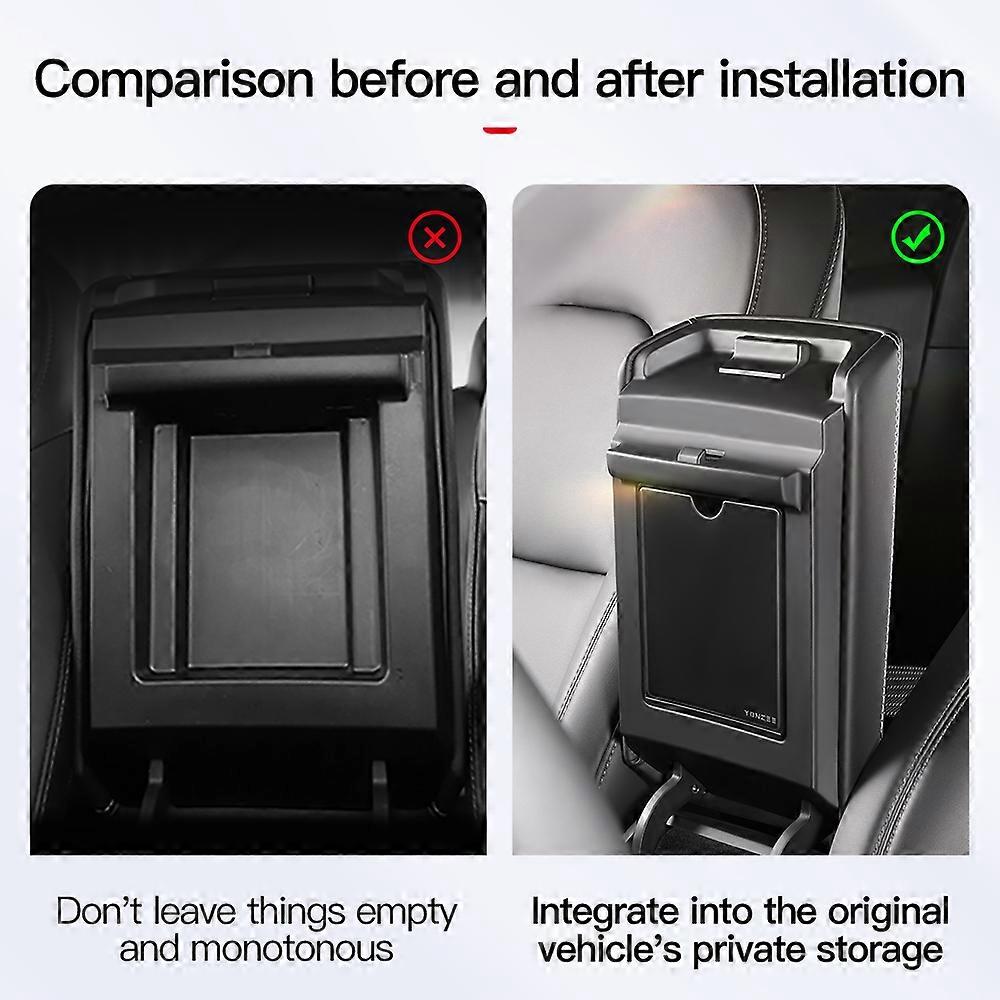 Magnetic Center Console Hidden Storage Box For Tesla Model 3 Y Armrest ...