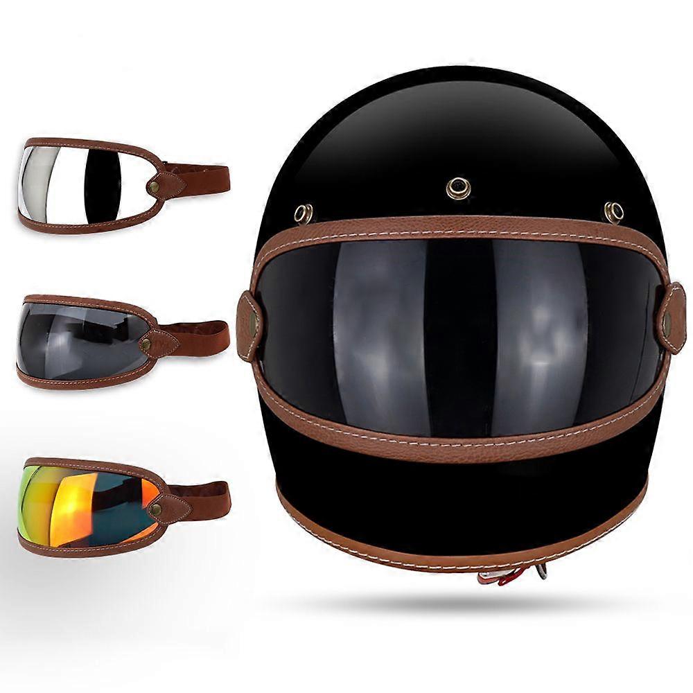 New Helmets Bubble Shield HD Lens Retro Motorcycle Sunglasses ...