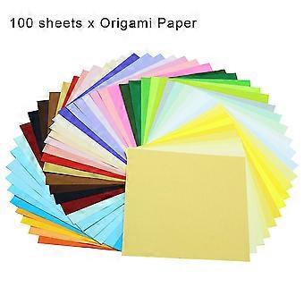100sheets 6inch Diy 50 Colors For Kids Square Origami Paper Art Crafts ...