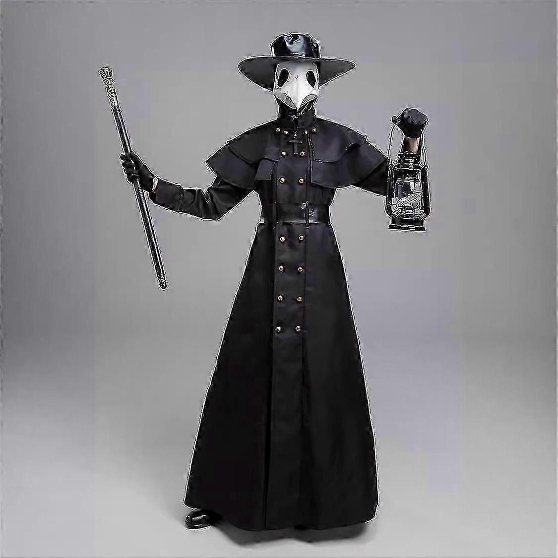 Medieval Steampunk Dark Reaper Outfit with Raven Feather Details for ...