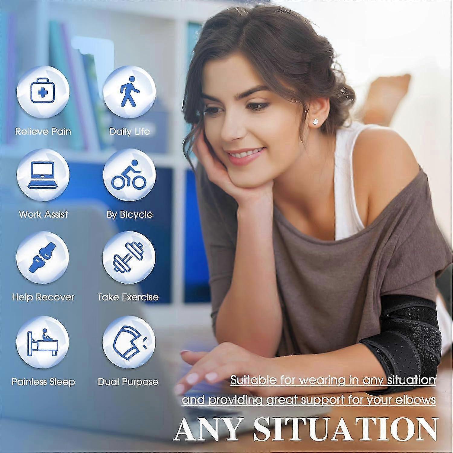 Cubital Tunnel Syndrome Support Brace for Night Immobilization, Ulnar ...