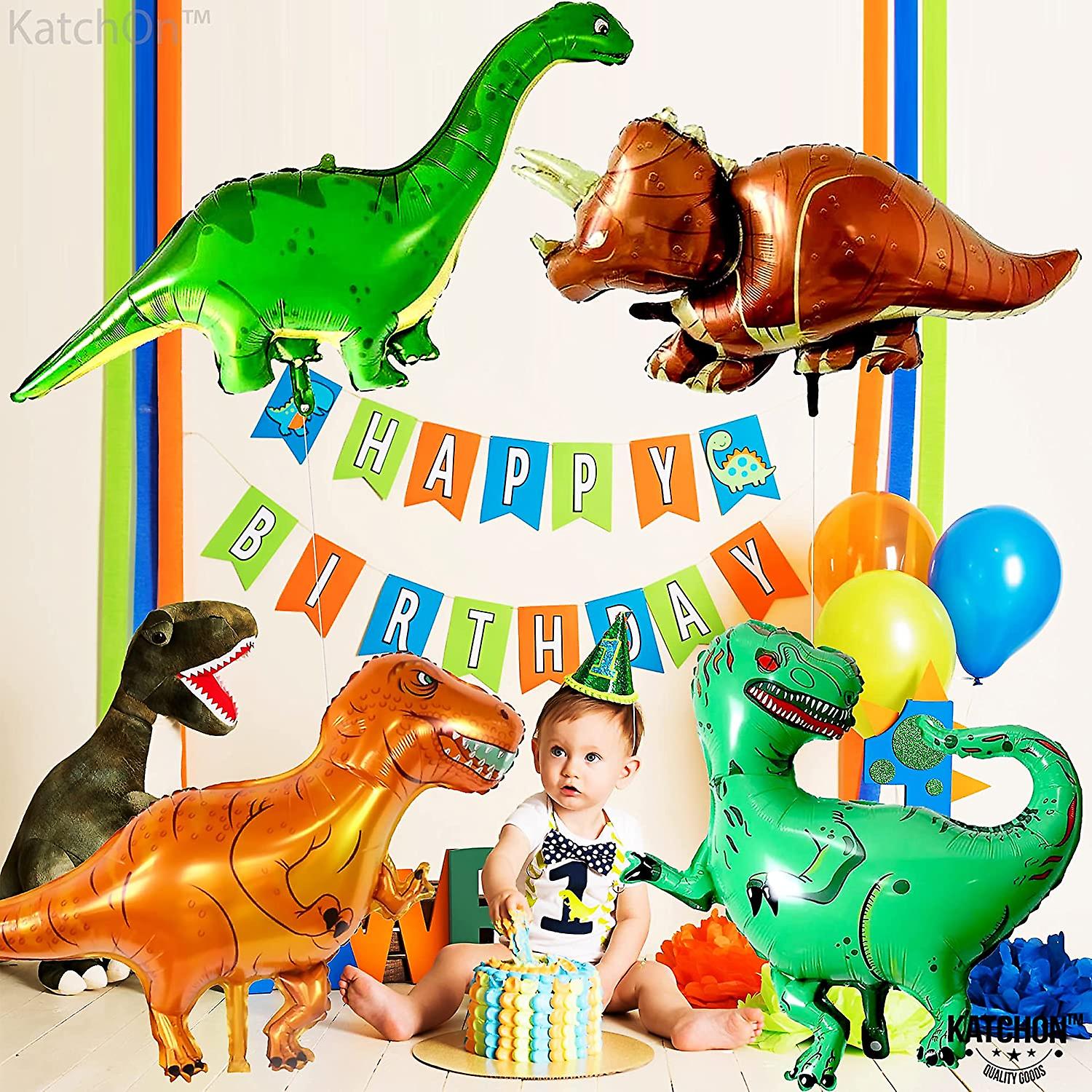 Giant Dinosaur Balloon, 51 Inch - 4 Pieces, Dinosaur Balloons For ...