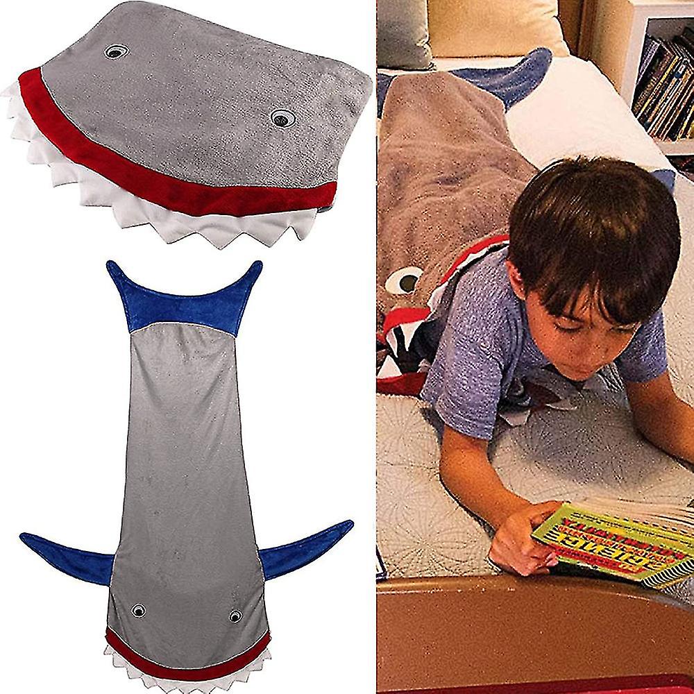 Lzymsz Shark Tail Filt Sjöjungfru Dubbel Polar Fleece Haj Mysig Varm i ...