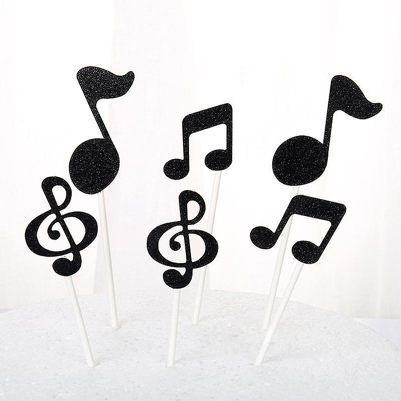 30 Pcs Music Notes Themed Cupcake Topper Paper Cake Inserts Card ...
