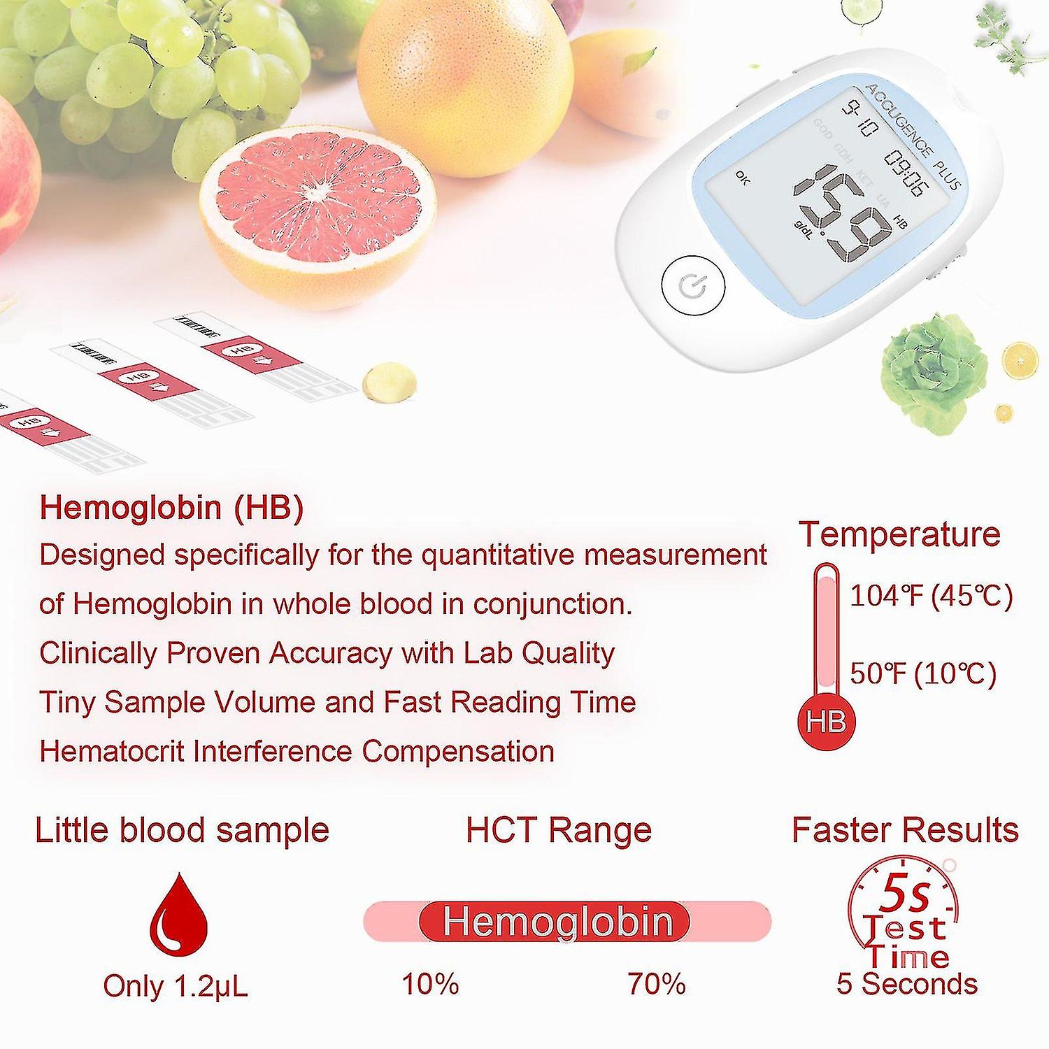 4 In 1 Multi Function Meter Hemoglobin Blood Glucose Uric Acid Ketone ...