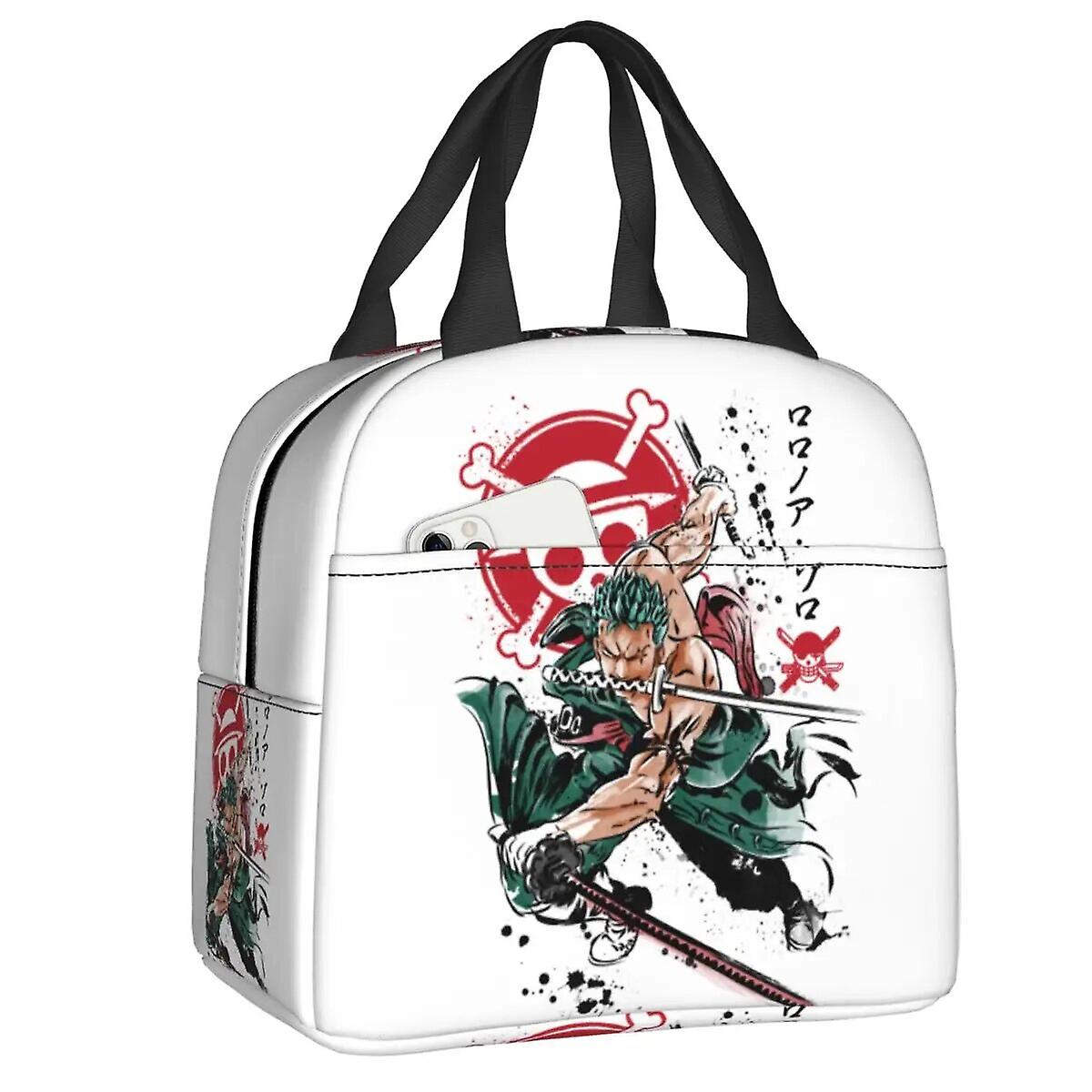 Custom Anime One Pieces Luffy Lunch Bag Warm Cooler Insulated Lunch Box ...