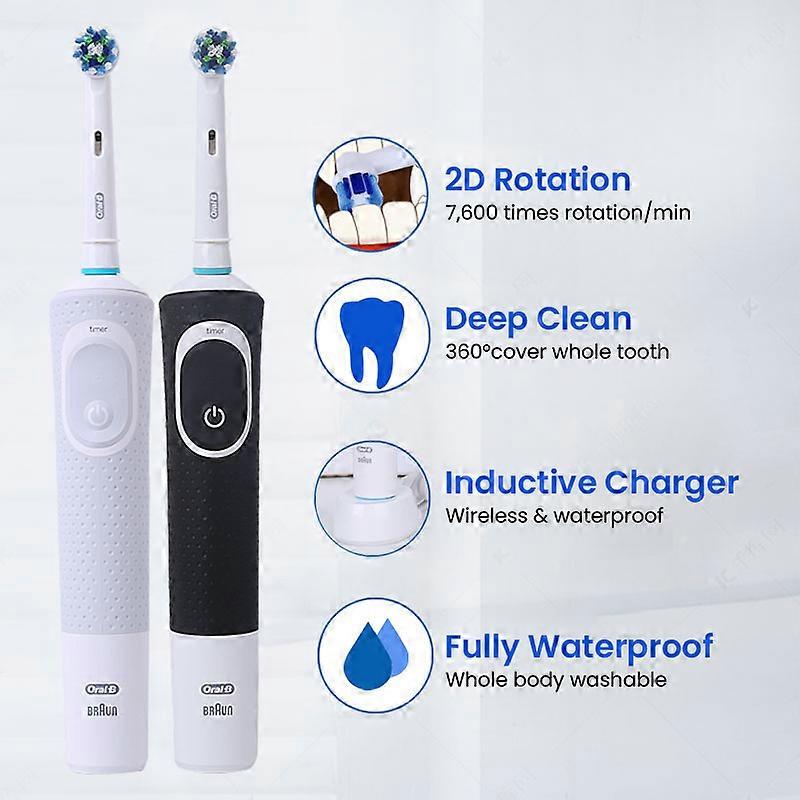Oral B D100 Electric Toothbrush 2d Vitality Cleaning Teeth Brush ...