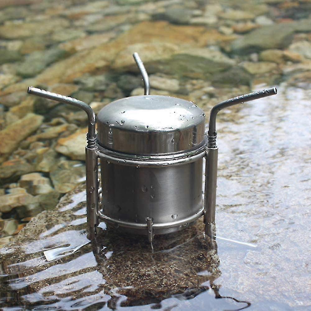 Camping Alcohol Stove Stainless Steel Ultralight Folding Liquid Stove ...