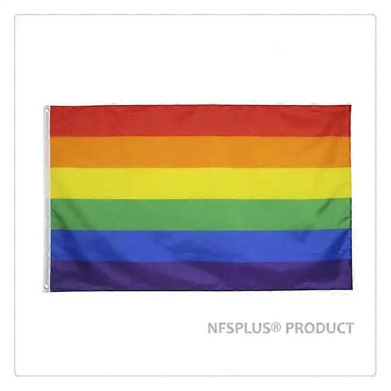 Rainbow Flag LGBT Pride Lesbian Gay Bisexual Transgender Pansexual 90x150cm Homosexual LGBTQ ...
