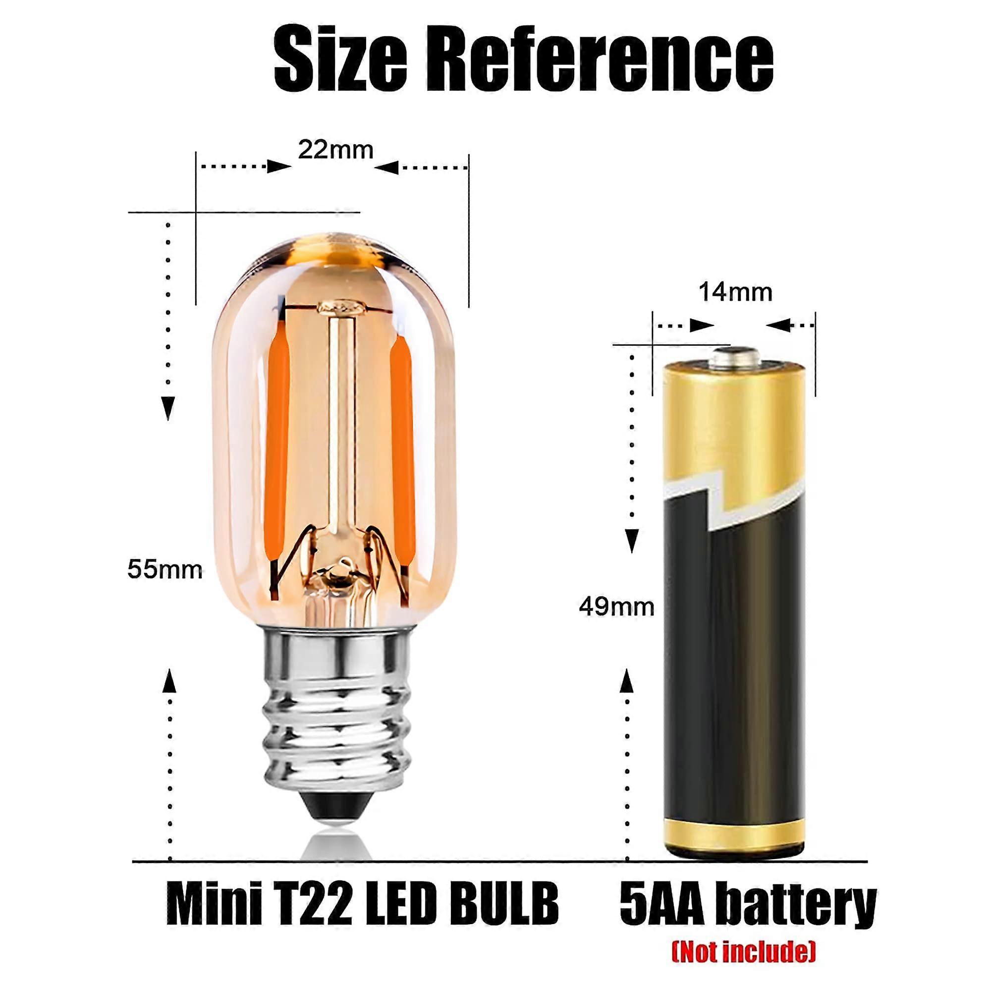 1W E14 T22 LED Filament Candelabra Bulbs-Ultra Warm White 2200K-10 Watt ...