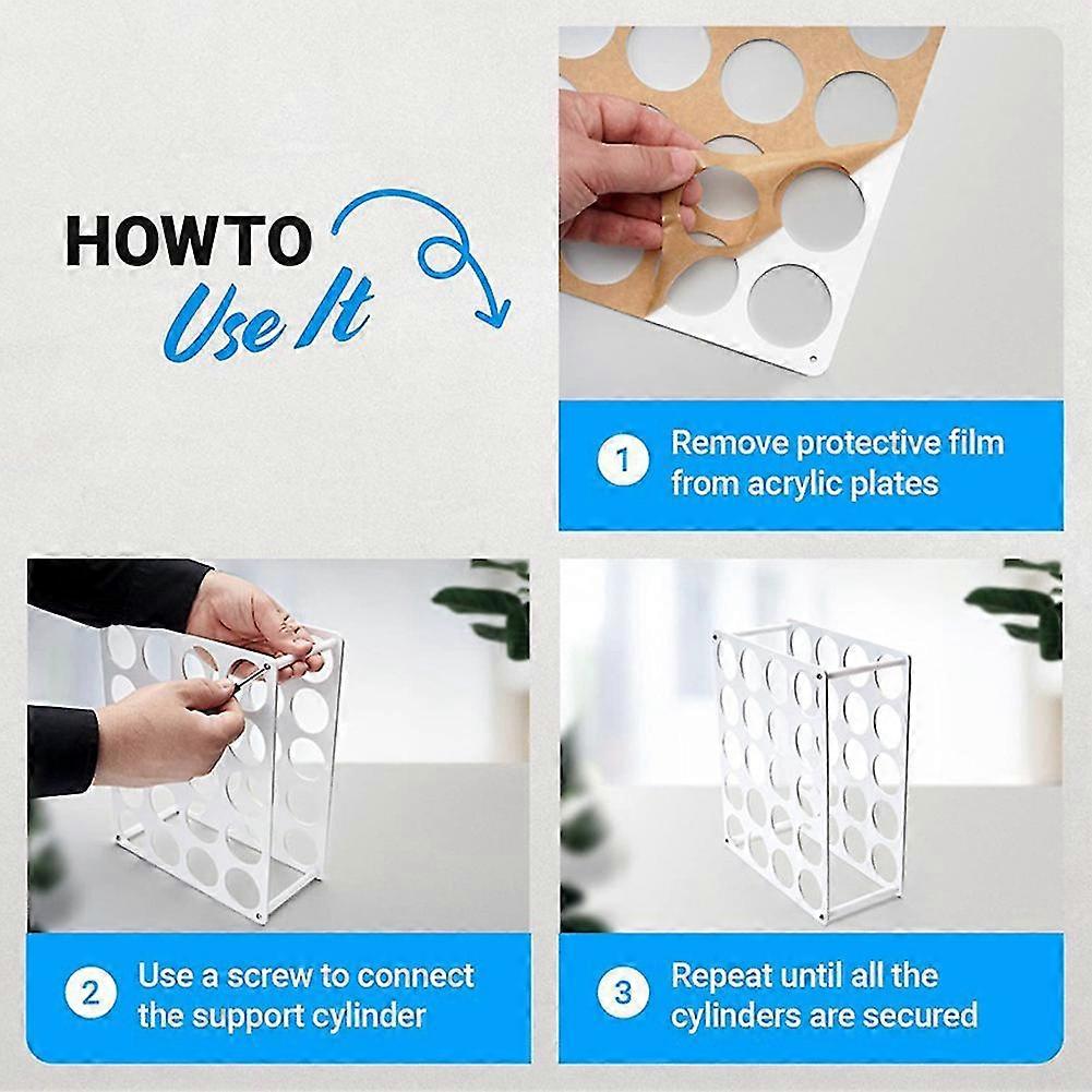 20 Holes Vinyl Roll Holder Detachable Papers Acrylic Display Rack ...