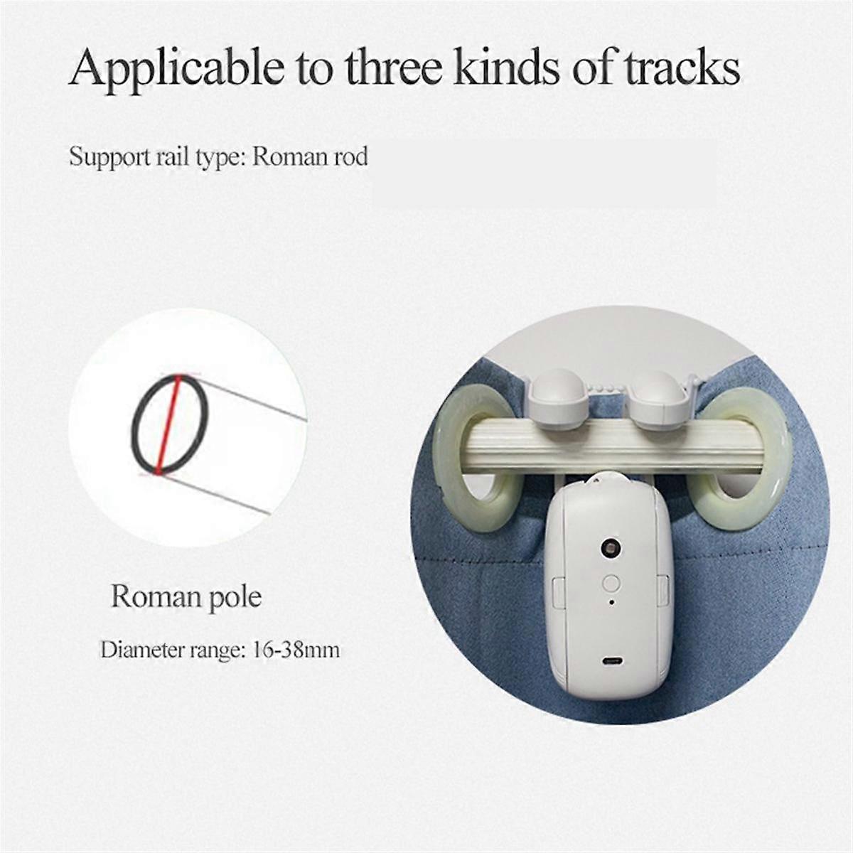 Dual TUYA Smart ZigBee Curtains Robot Roman Rod Track Automatic Curtain ...