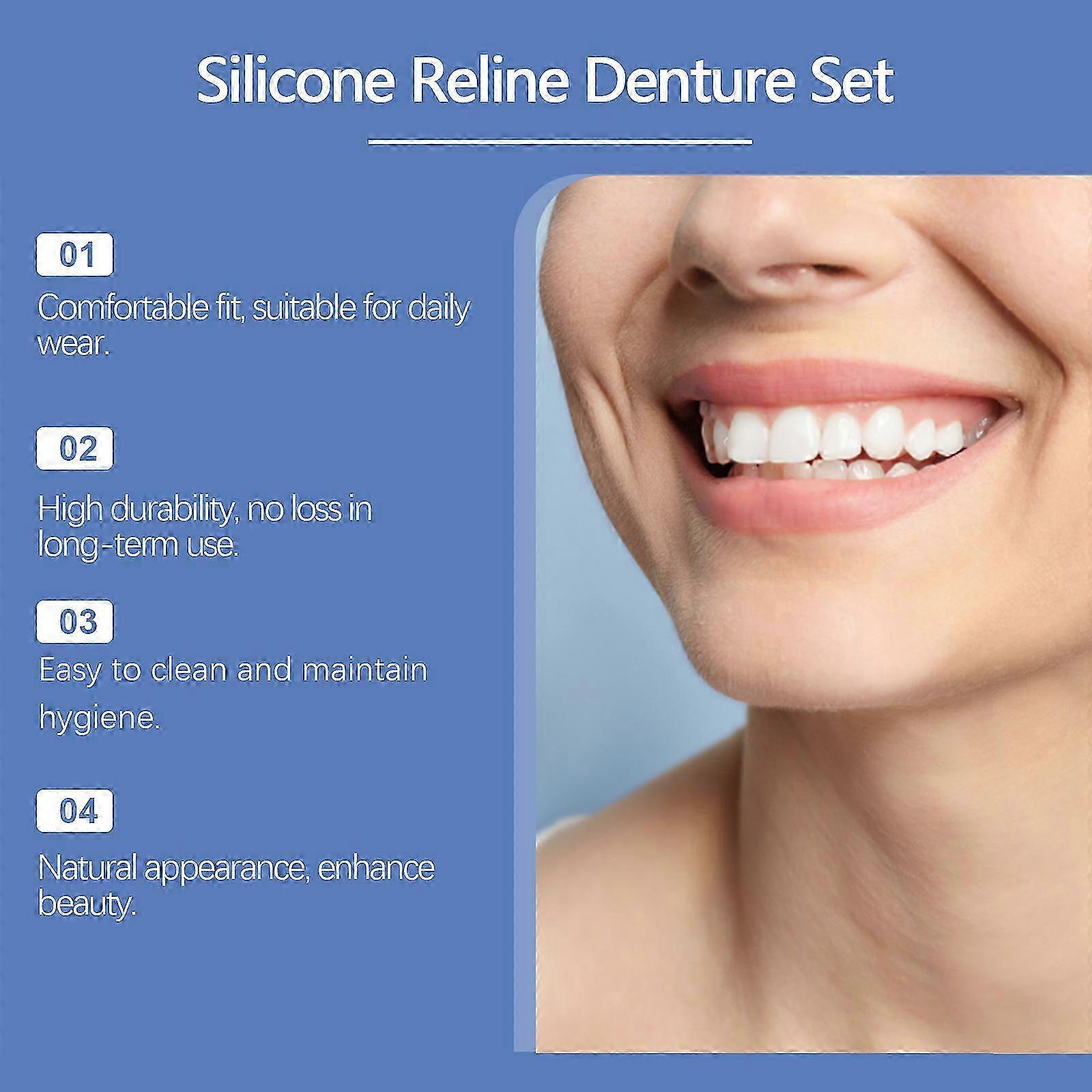 Soft Denture Reline Kit Smile Comfortable Material Braces Reusable ...