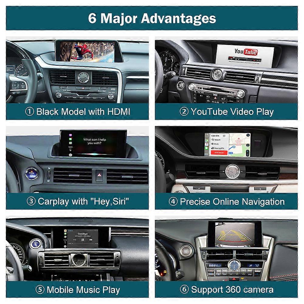 Wireless CarPlay for Lexus NX RX IS ES GS RC CT LS LX LC UX 2014-2019 ...