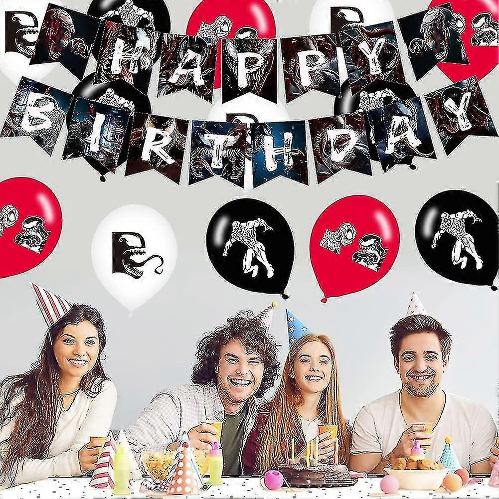 Venom Party Balloon Decorations, 32pcs Venom Theme Party Decorations ...
