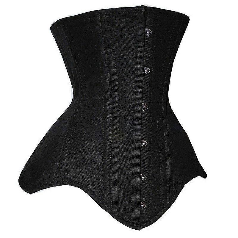 Women's Long Torso Waist Trainer Corsets Double Steel Boned Heavy Duty ...