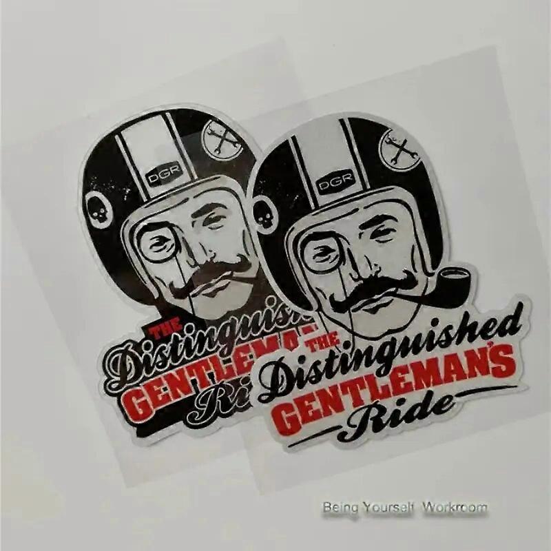 Retro the Distinguished Gentleman's Ride cafe rider stickers motorcycle ...