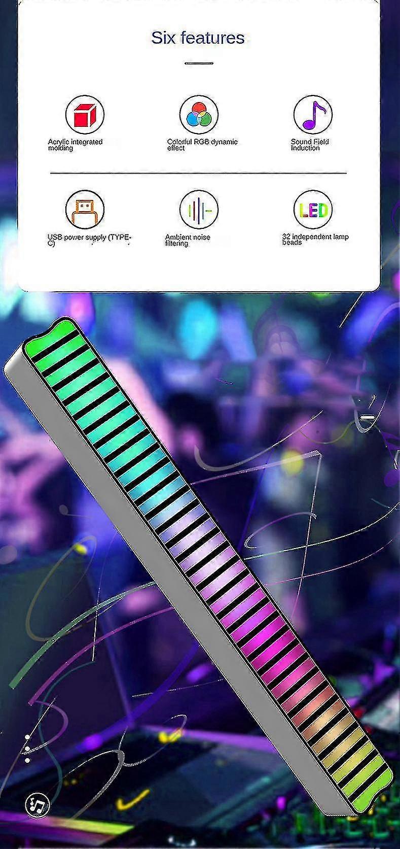 Music Levels Light Rgb Led Mic Sound Level Meter Audio Spectrum Display ...