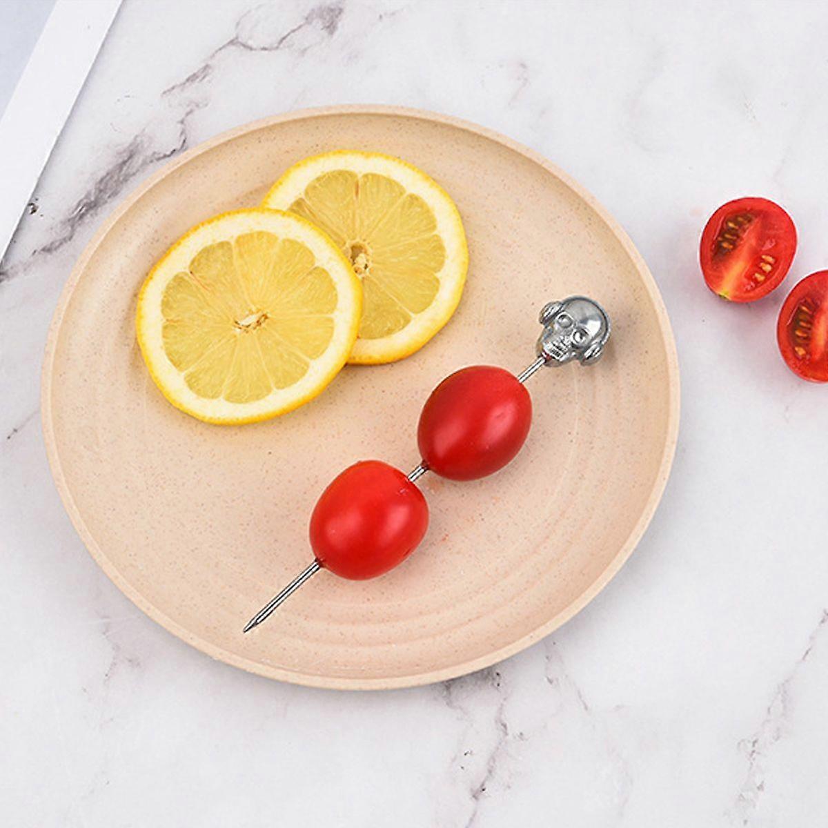 6 Pieces Cocktail Picks for Drinks, Stainless Steel Cocktail Toothpicks ...