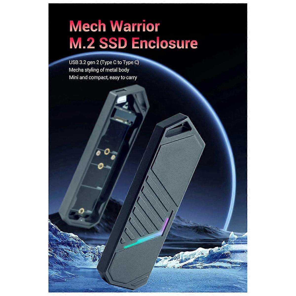 Dual Protocol M2 SSD Case NVMe USB 3.1 Type C Gen2 10Gbps Enclosure ...