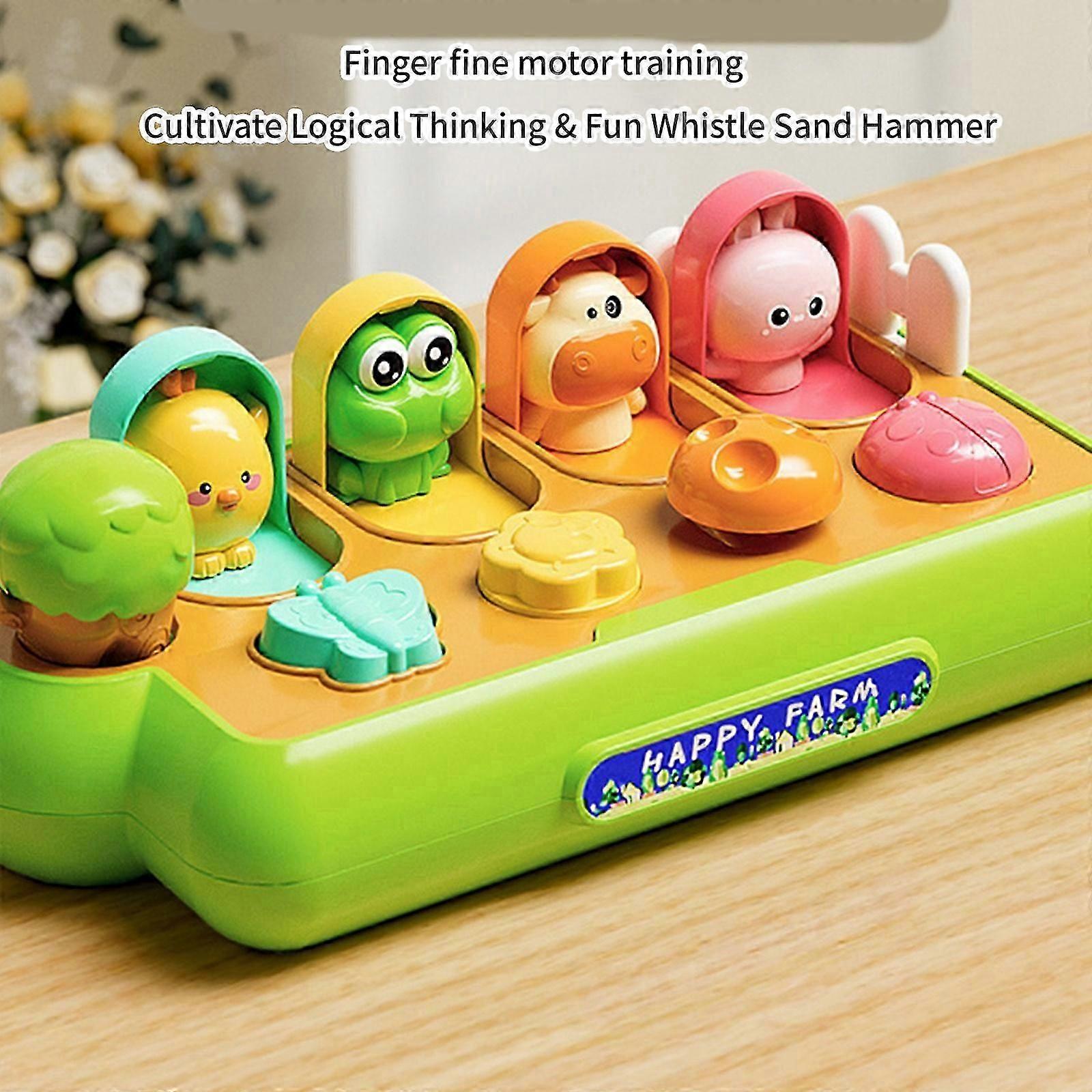 Toddler Educational Push and Popup Cognition Toy Children Plastic Hide ...