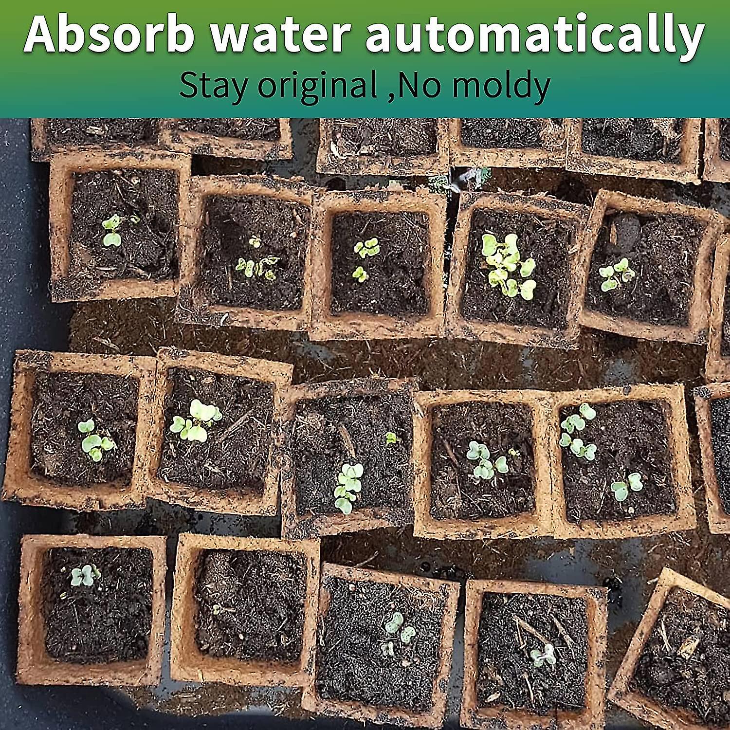 400cells Seedling Start Trays With Drain Holes,40pcs Peat Pots Seedling ...