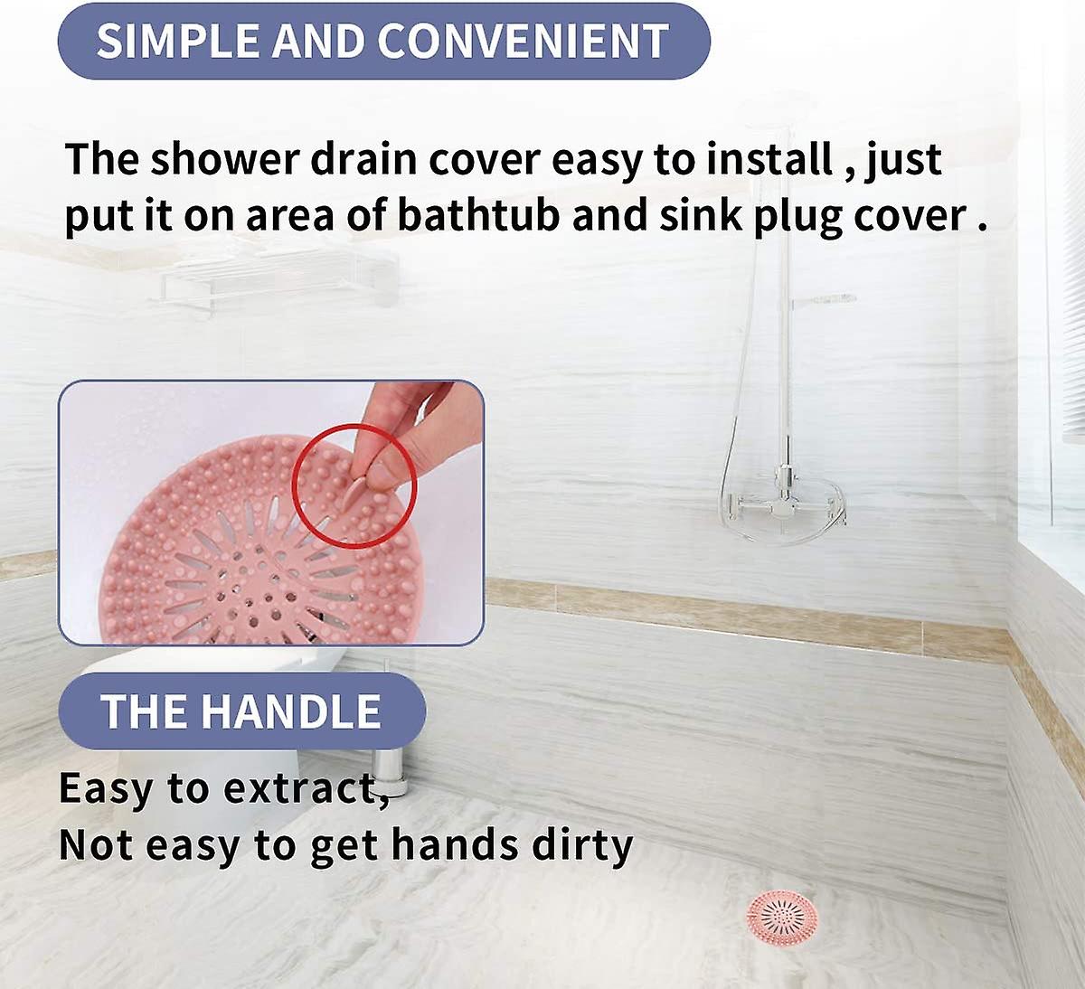 Gummi Hair Stopper Hår Catcher Holdbar Silikone 4 Pack Filter til ...