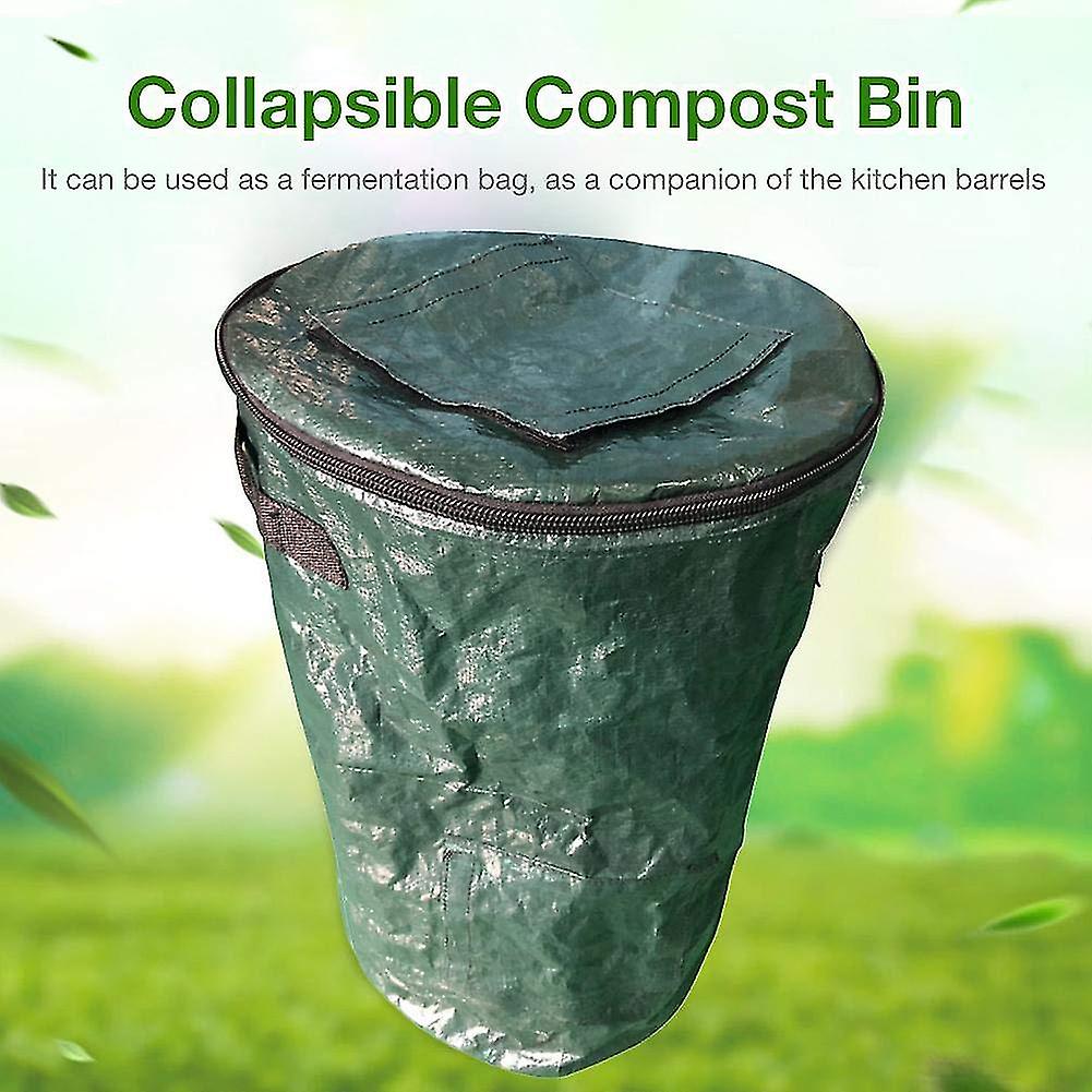 Collapsible Compost Bin,yard Waste Bag, Reusable Heavy Duty Garden Leaf ...