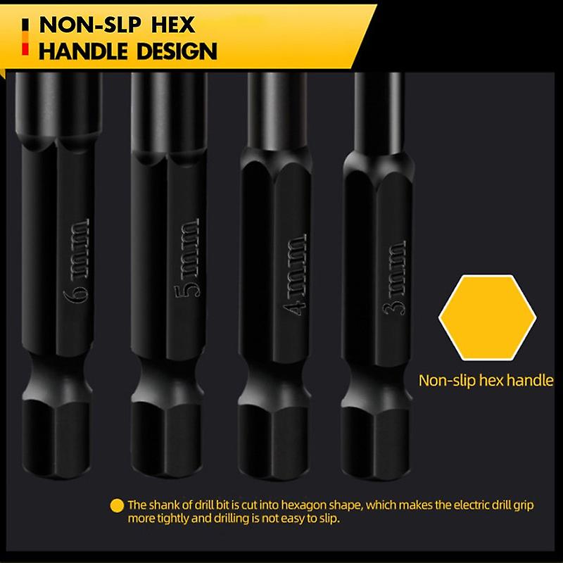 Universal Hexagonal Handle Cross Drill Bit Set Hole Opening Power Tool ...